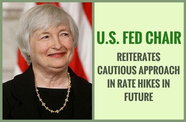 U.S. Fed chair reiterates cautious approach in rate hikes in future ...