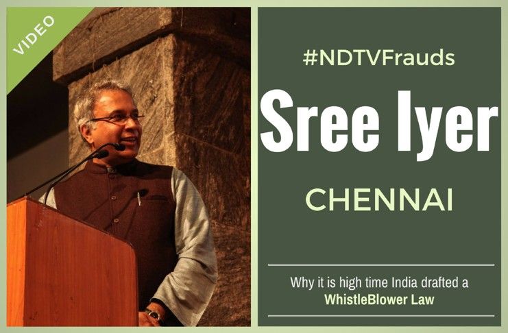 Sree Iyer at the Book Release event of his book NDTV Frauds in Chennai ...