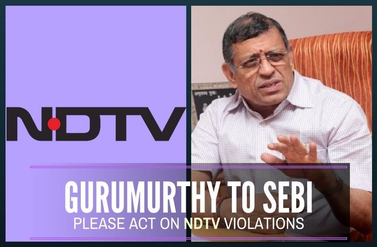 Gurumurthy writes to SEBI Chairman about NDTV - PGurus