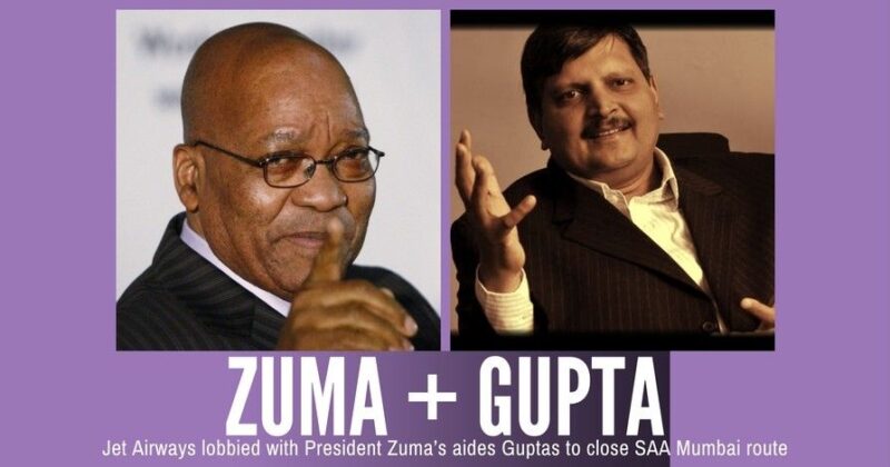 Jet Airways lobbied with President Zuma’s aides Guptas to close South ...
