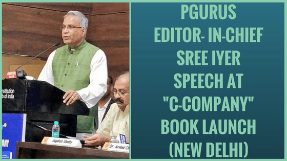 Sree Iyer Speech at "C-Company" Book Launch in New Delhi - PGurus
