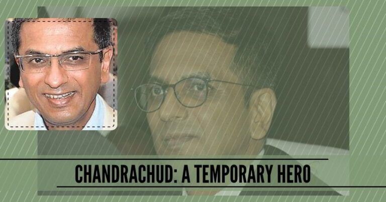 Chandrachud: A temporary hero - PGurus