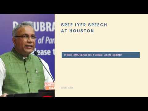 Sree Iyer speech at Houston, Texas on Oct 26, 2018 on Is India ...