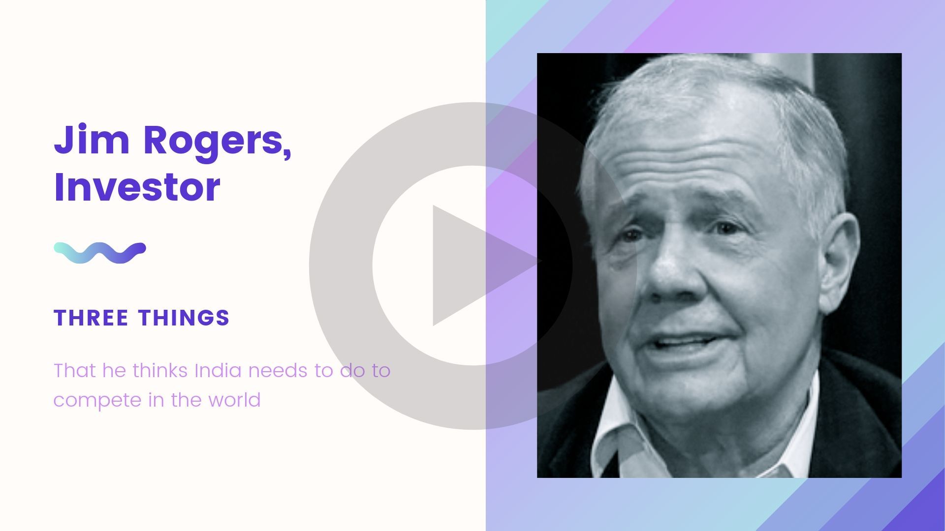 Veteran investor Jim Rogers on 3 things India must do to attract ...