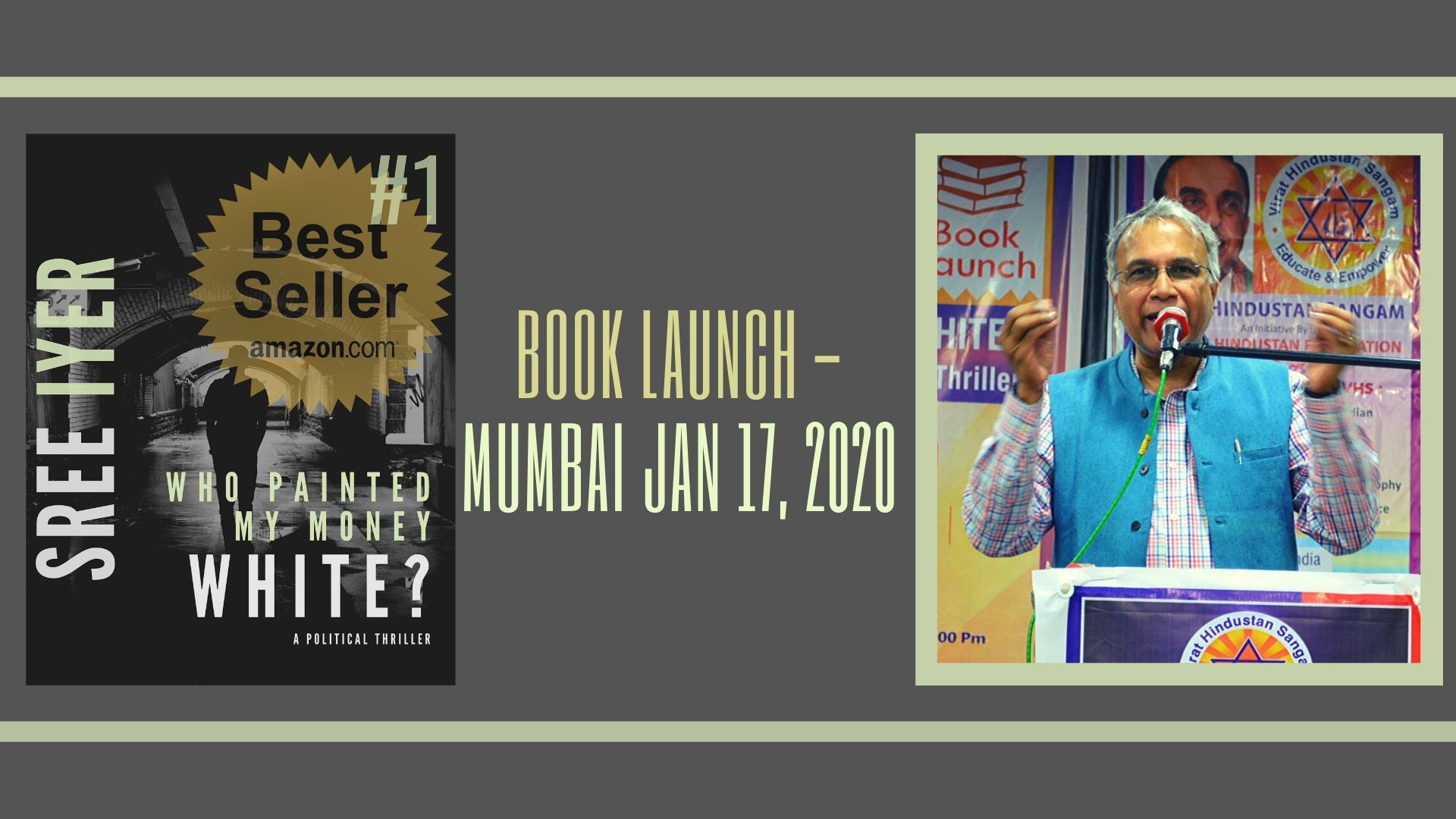 Sree Iyer at "Who painted my money white?" book release event in Mumbai ...