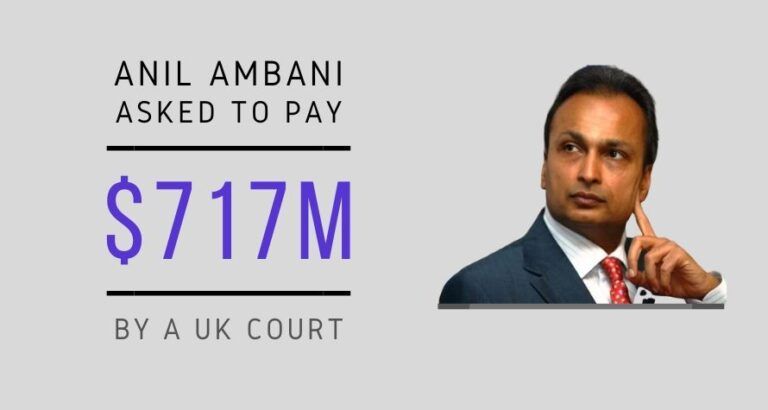 London court orders Anil Ambani to pay 717 Million Dollars (Rs.5400 ...