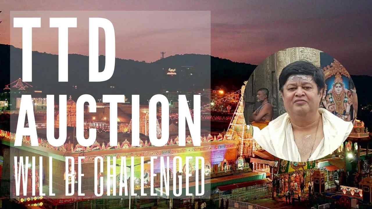 T R Ramesh President Indic Collective challenges TTD auction decision ...