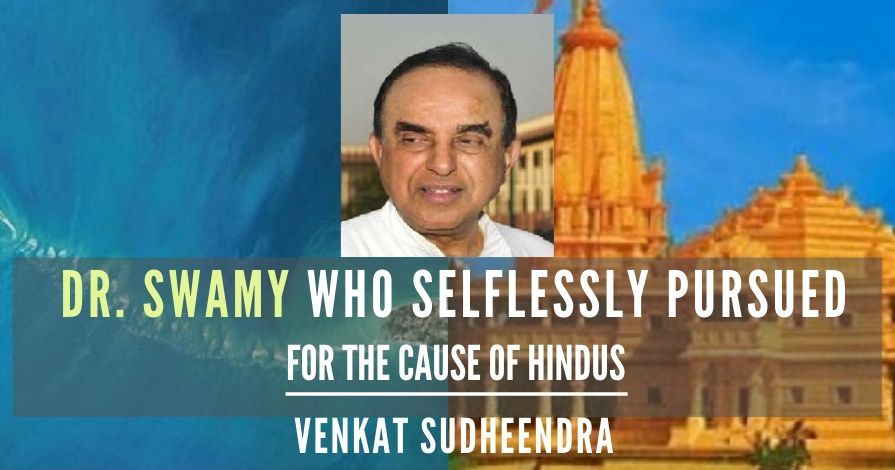 Dr. Swamy who selflessly pursued for the cause of Hindus - PGurus