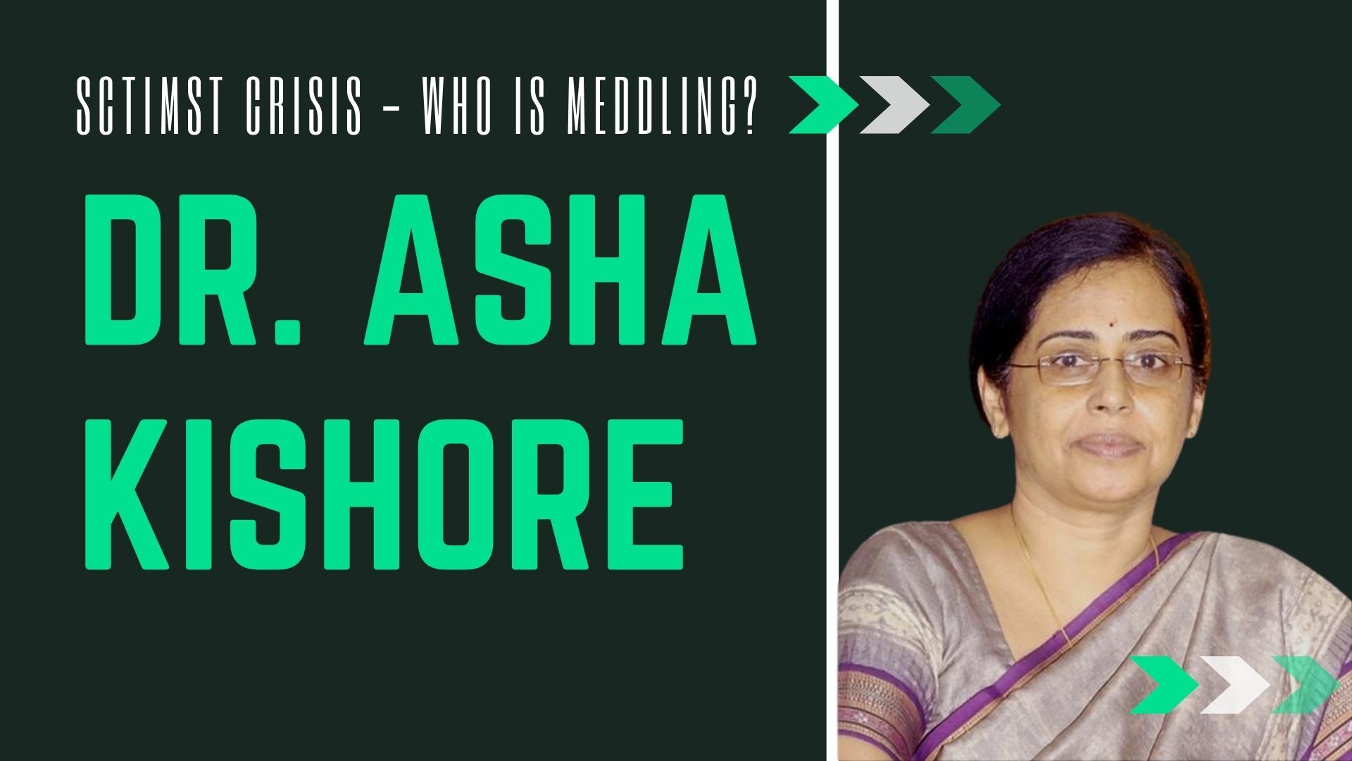 Asha Kishore the next Nambi Narayanan, wonders Dr. Sunil Chacko. Is Dr ...
