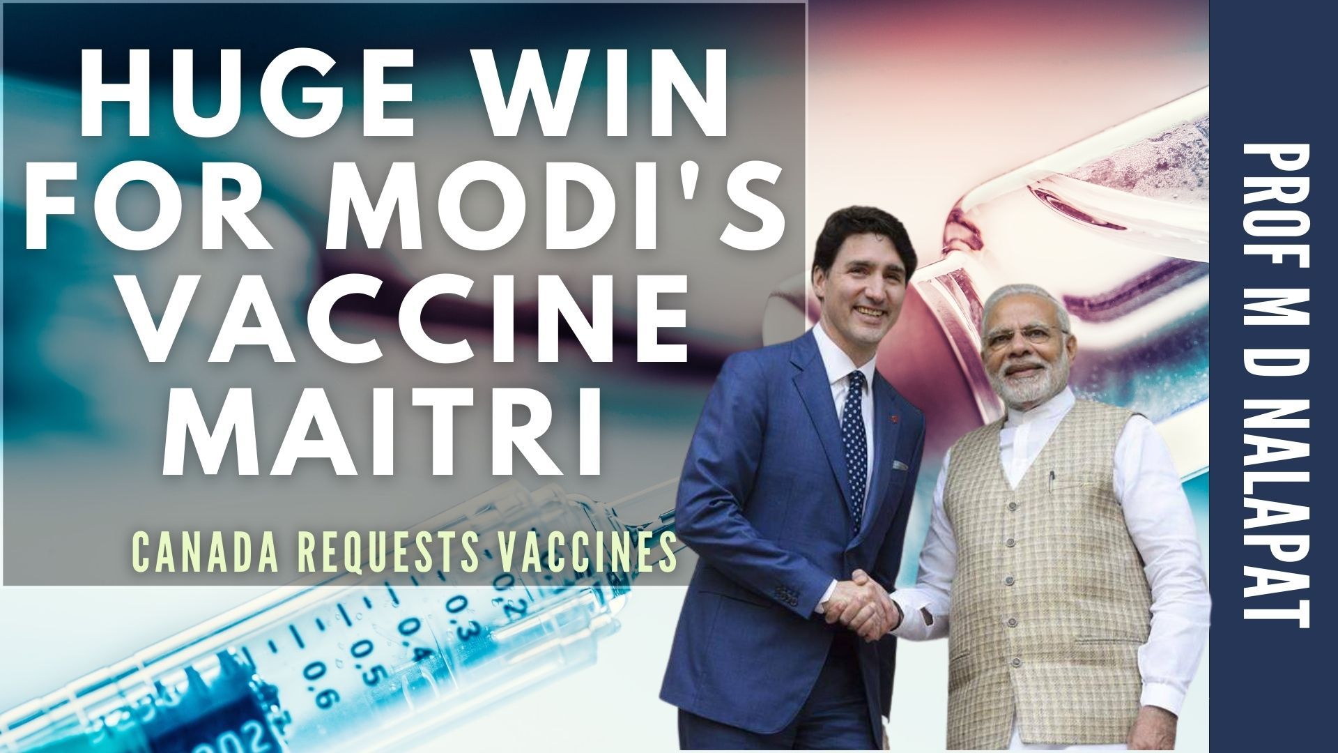 Prof M D Nalapat on how Modi's Vaccine Diplomacy is a Huge win for ...