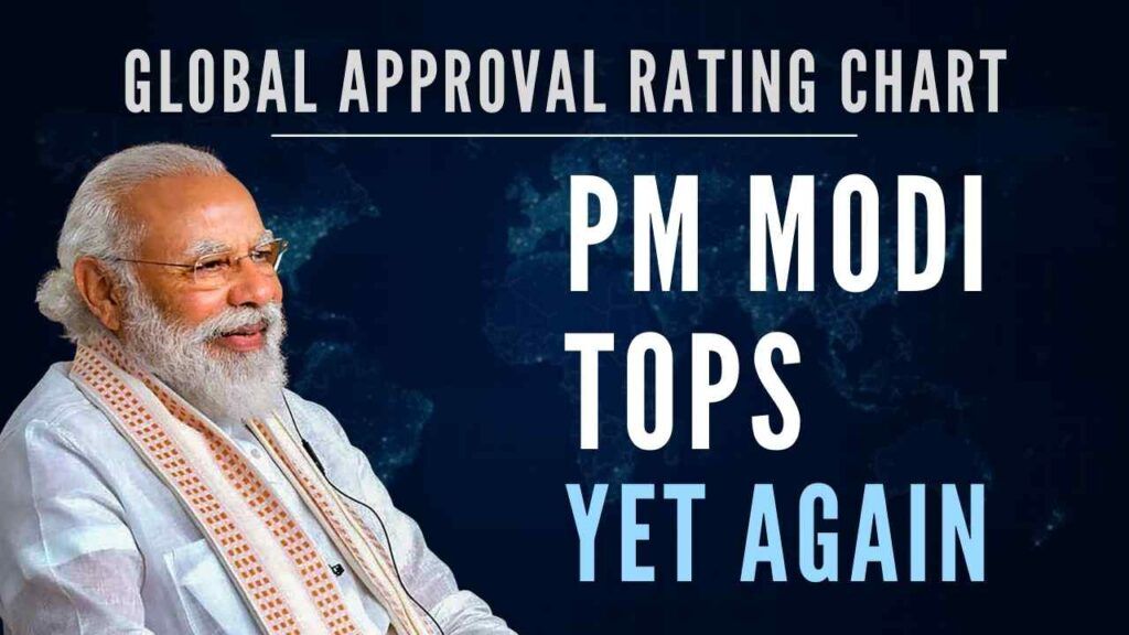 Prime Minister Narendra Modi yet again tops the global approval rating ...