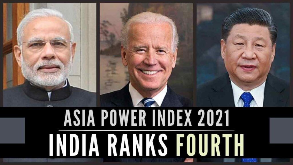 India ranked fourth most powerful country in Asia Power Index 2021 - PGurus