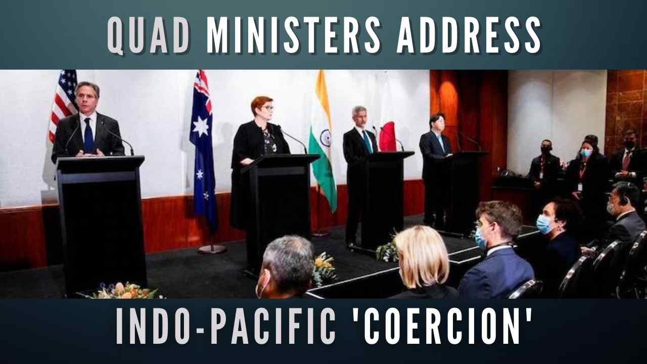 QUAD Foreign Ministers resolve to keep Indo-Pacific free from coercion ...