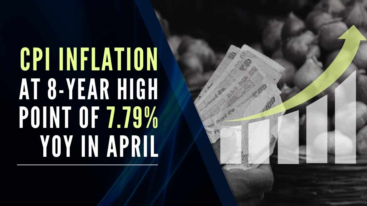 India's CPI inflation at an 8-year high point of 7.79% YoY in April ...