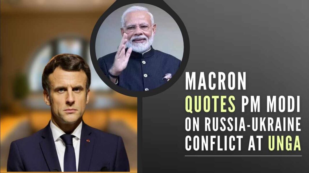 French President Macron quotes PM Modi at UNGA; he was right when he ...