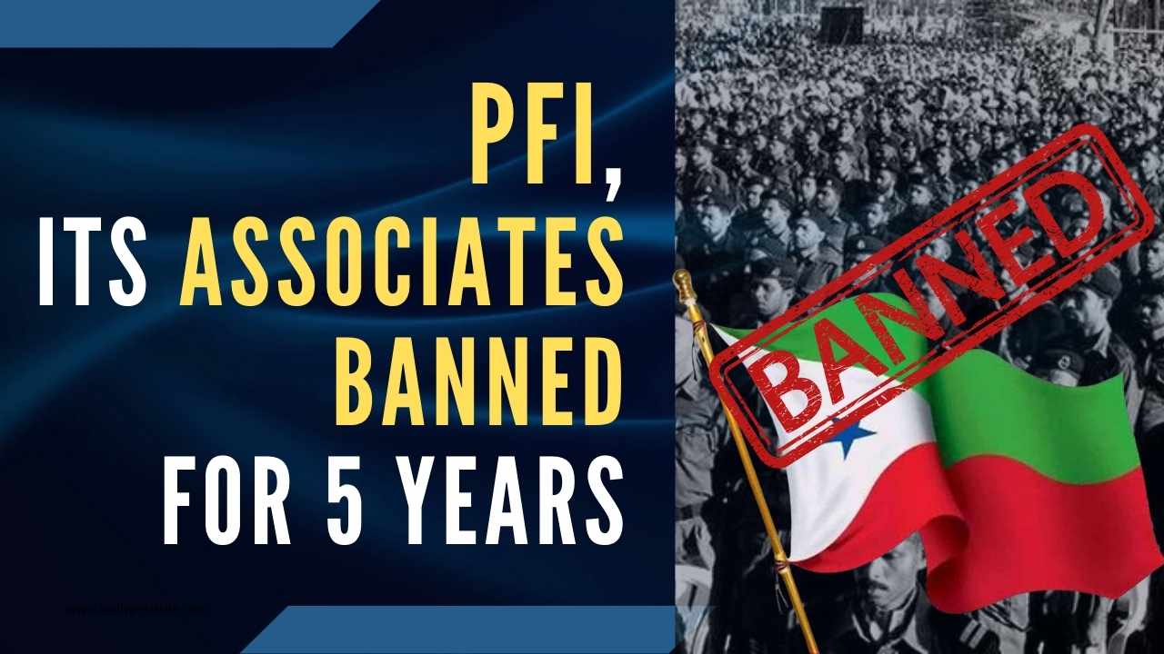 The Government of India bans the pro-jihadi organization Popular Fund ...