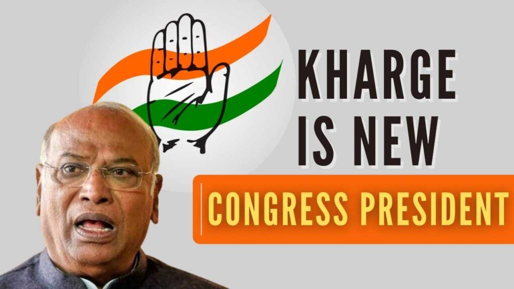 Mallikarjun Kharge wins Congress presidential election; party gets first non-Gandhi President in ...