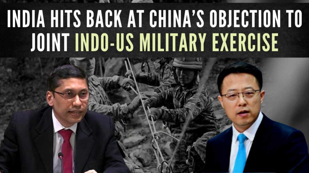 India Hits Back at China’s Objection to Indo-US Military Exercise