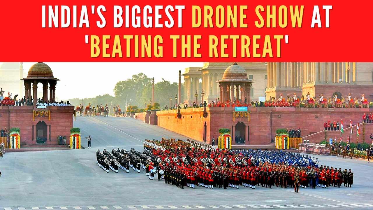 'Beating The Retreat': India's Biggest Drone Show Comprising Over