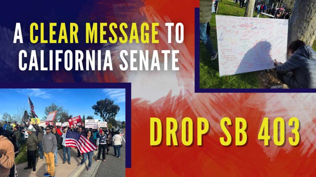Drop SB 403: Indian Americans Send a Clear Message to California Senate