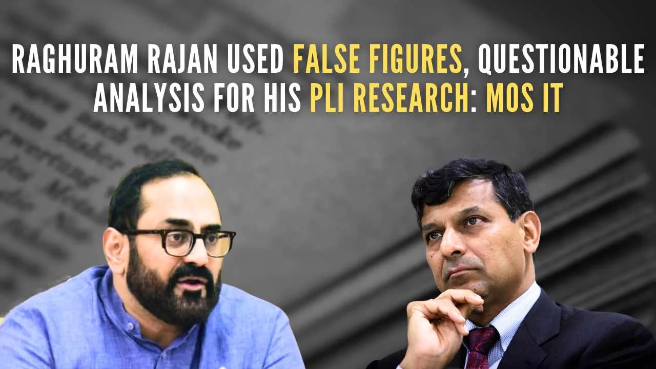Raghuram Rajan Used False Figures: MoS IT