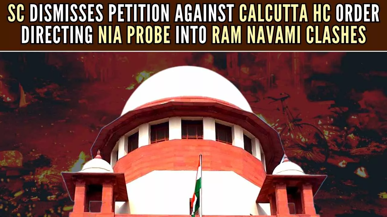 Ram Navami Clashes: SC Dismisses Petition against Calcutta HC