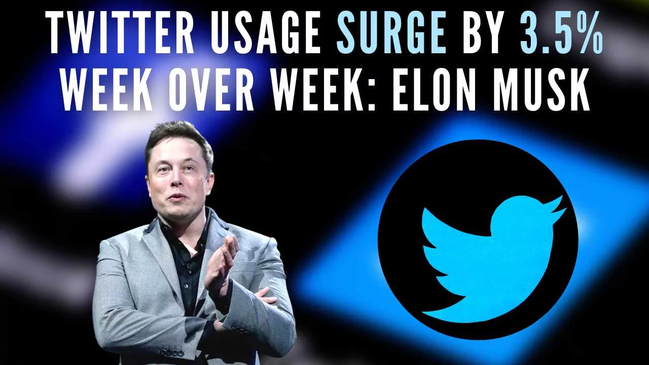 Twitter Usage Surge by 3.5% Week Over Week: Elon Musk