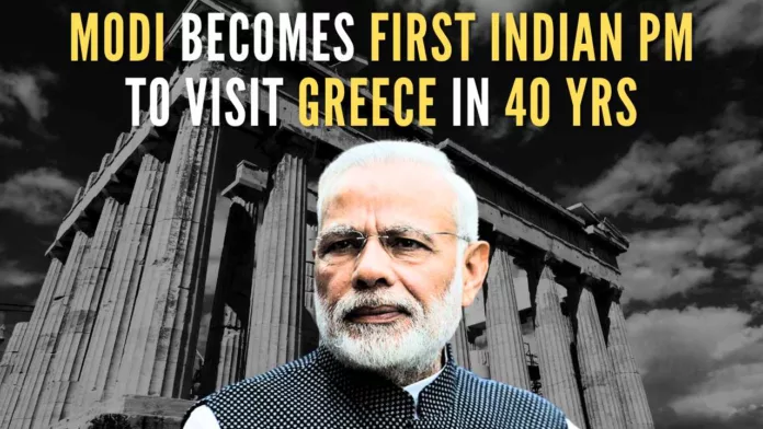 Modi Arrives in Athens, Becomes First Indian PM to Visit Greece