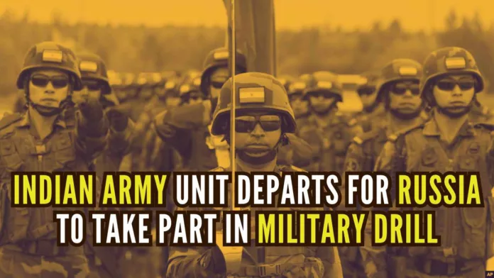 Indian Army Unit Departs for Russia to Take Part in Military Drill