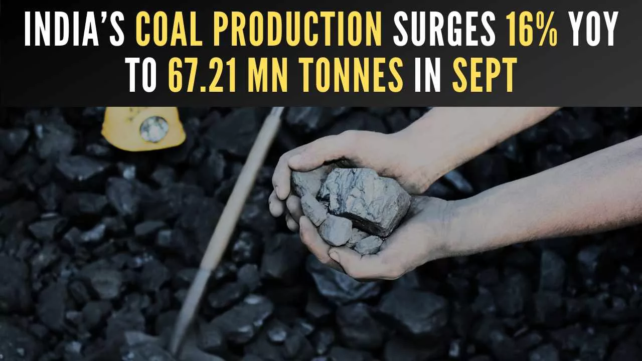 India’s Coal Production Surges 16% YoY to 67.21 MT in September