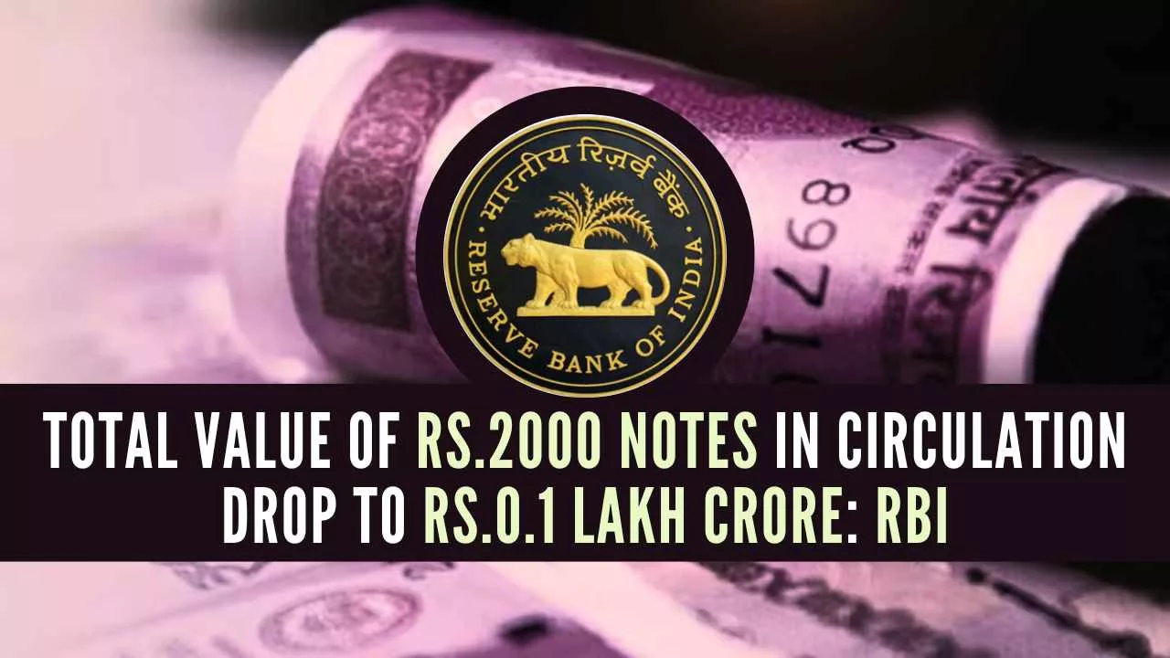 Total Value of Rs.2000 Notes in Circulation Drop to Rs.0.1L Cr: RBI