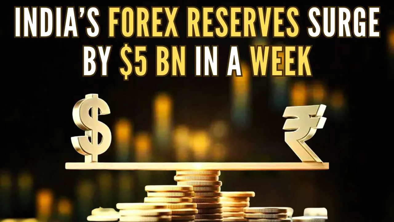 India’s Forex Reserves Surge by $5 Billion in a Week