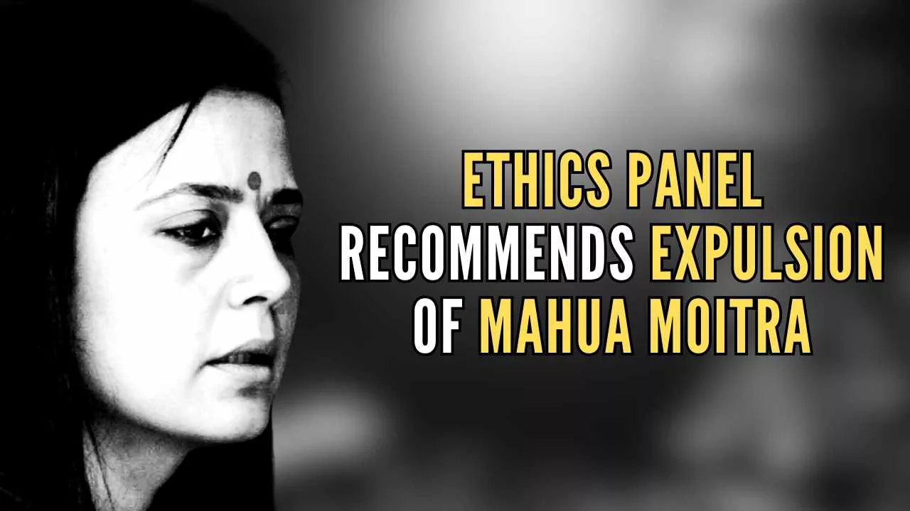 Ethics Panel Recommends Expulsion of Mahua Moitra