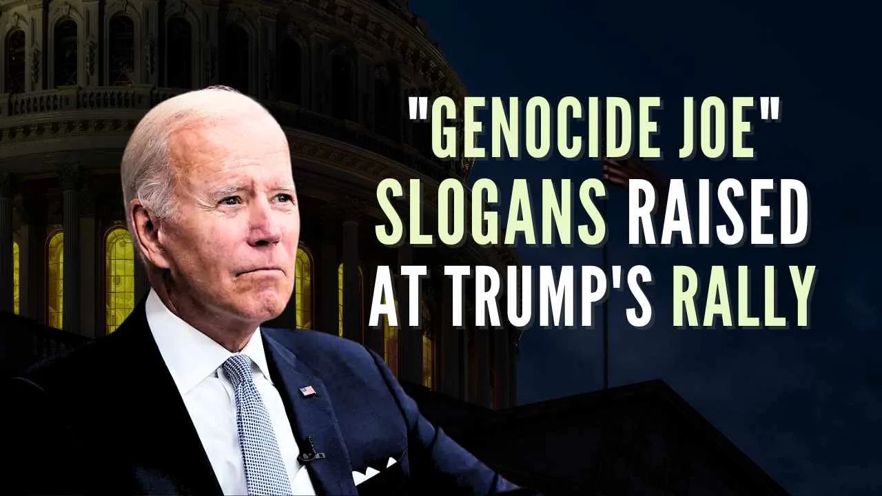 "Genocide Joe" Slogans Donald Trump’s Rally