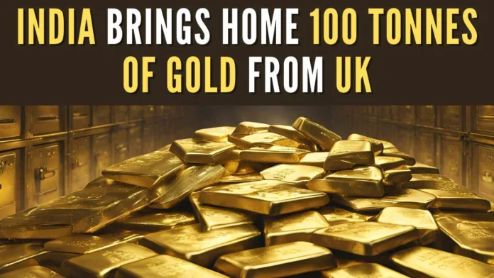 India Brings 100 Tonnes of Gold Back from UK, Fills RBI Vaults