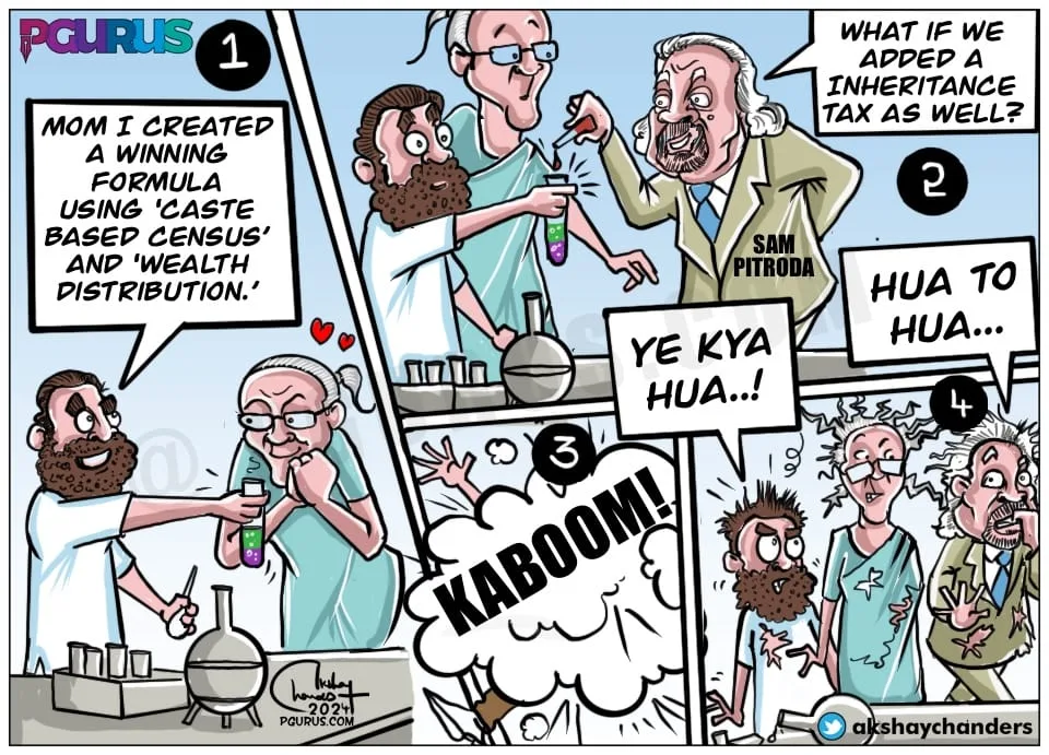 Caste to Kaboom! 2024 Congress Campaign in One Cartoon