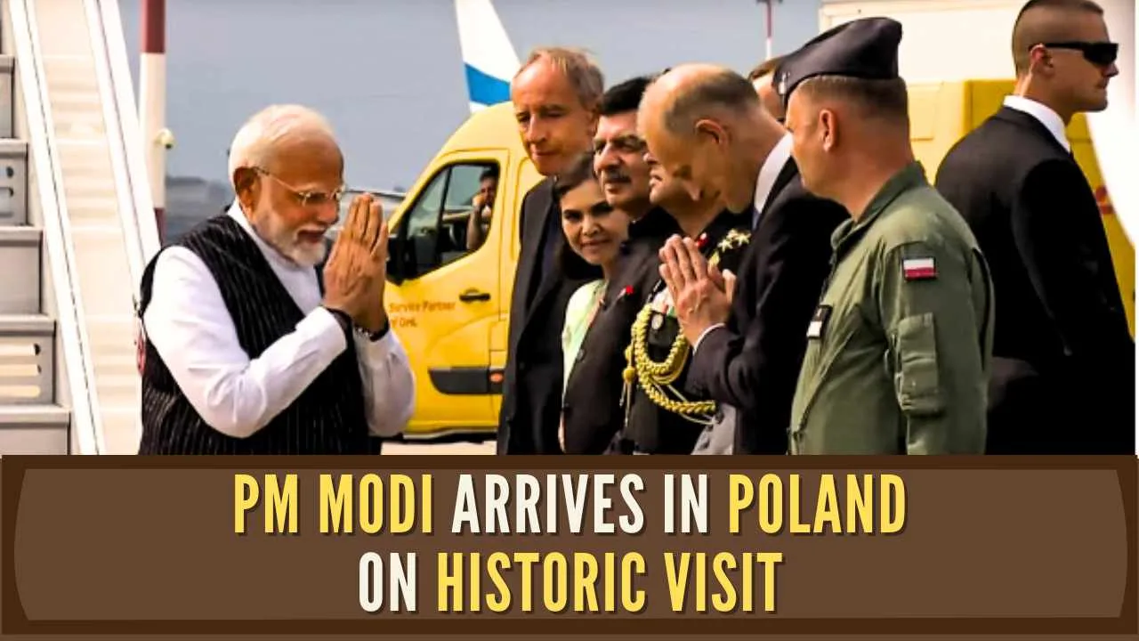 PM Modi Arrives in Warsaw; Begins Historic Visit to Poland