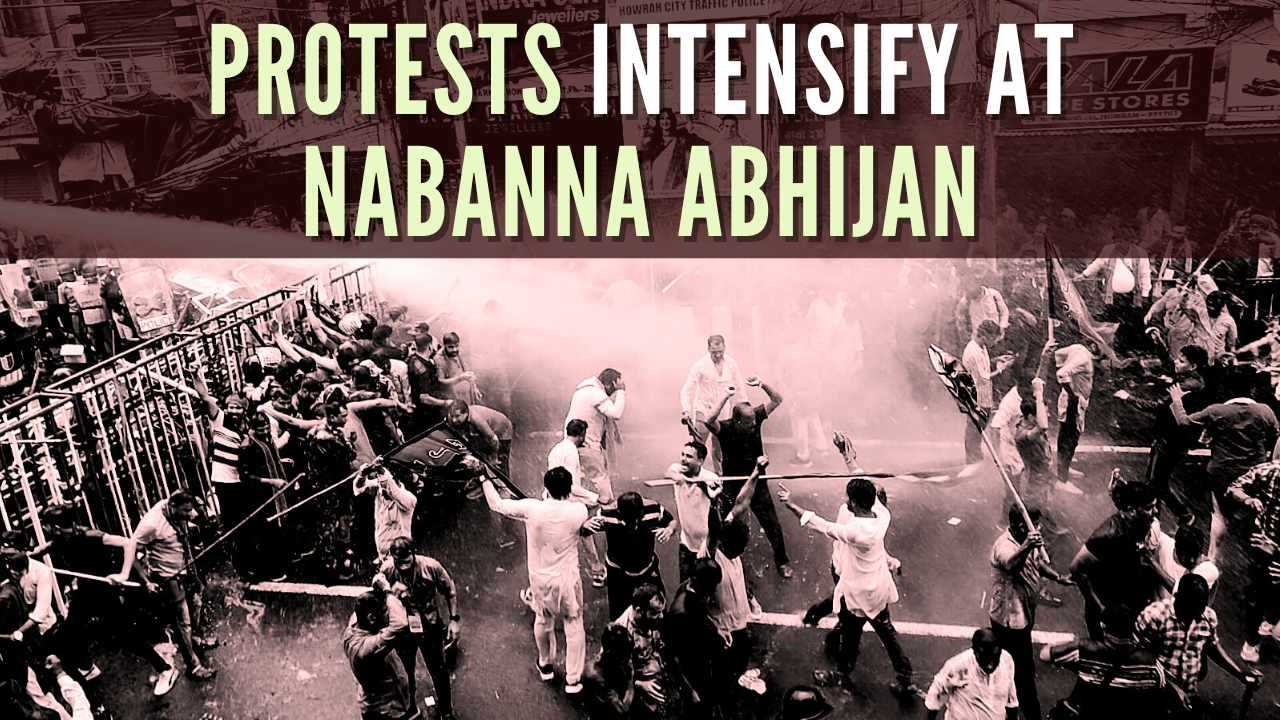 Protests Intensify at Nabanna Abhijan; Water Cannons Deployed