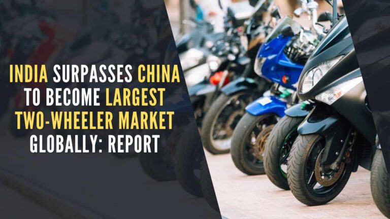 India Surpasses China to Become World’s Largest Two-Wheeler Market: Report