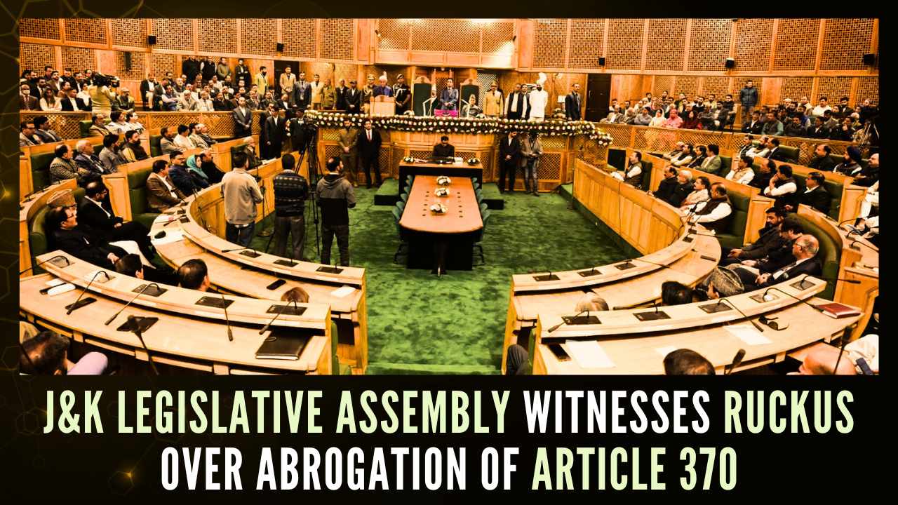 J&K Legislative Assembly Witnesses Ruckus Over Abrogation of Article 370