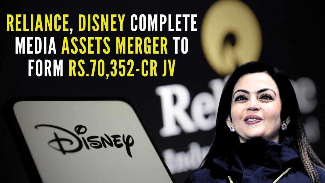 Reliance, Disney Complete Media Assets Merger to form JV