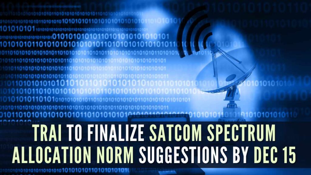 TRAI to Finalize Recommendation on Spectrum Allocation Norm
