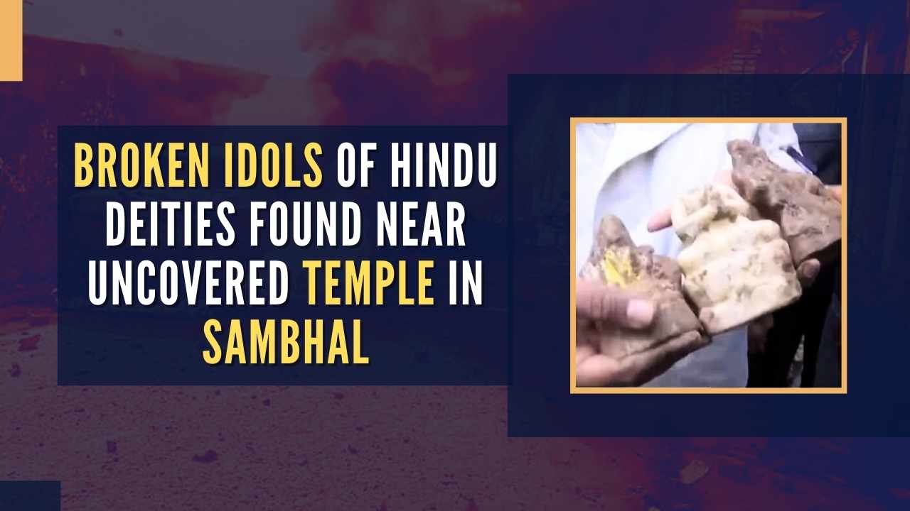 3 Broken Idols Found Near Newly Uncovered Hindu Temple in Sambhal