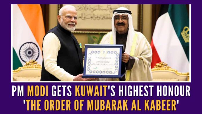 PM Modi Receives Kuwait's Highest Honour: 'The Order of Mubarak Al Kabeer'