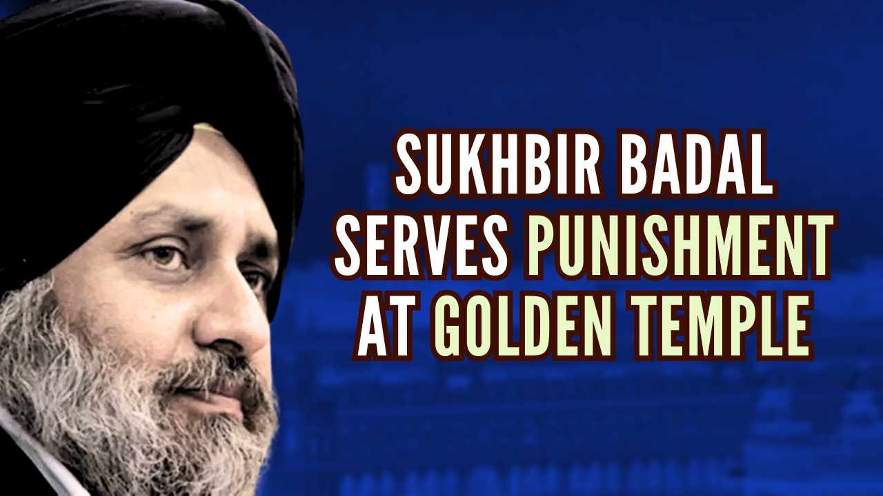 Sukhbir Badal Serves Punishment as Guard at Golden Temple
