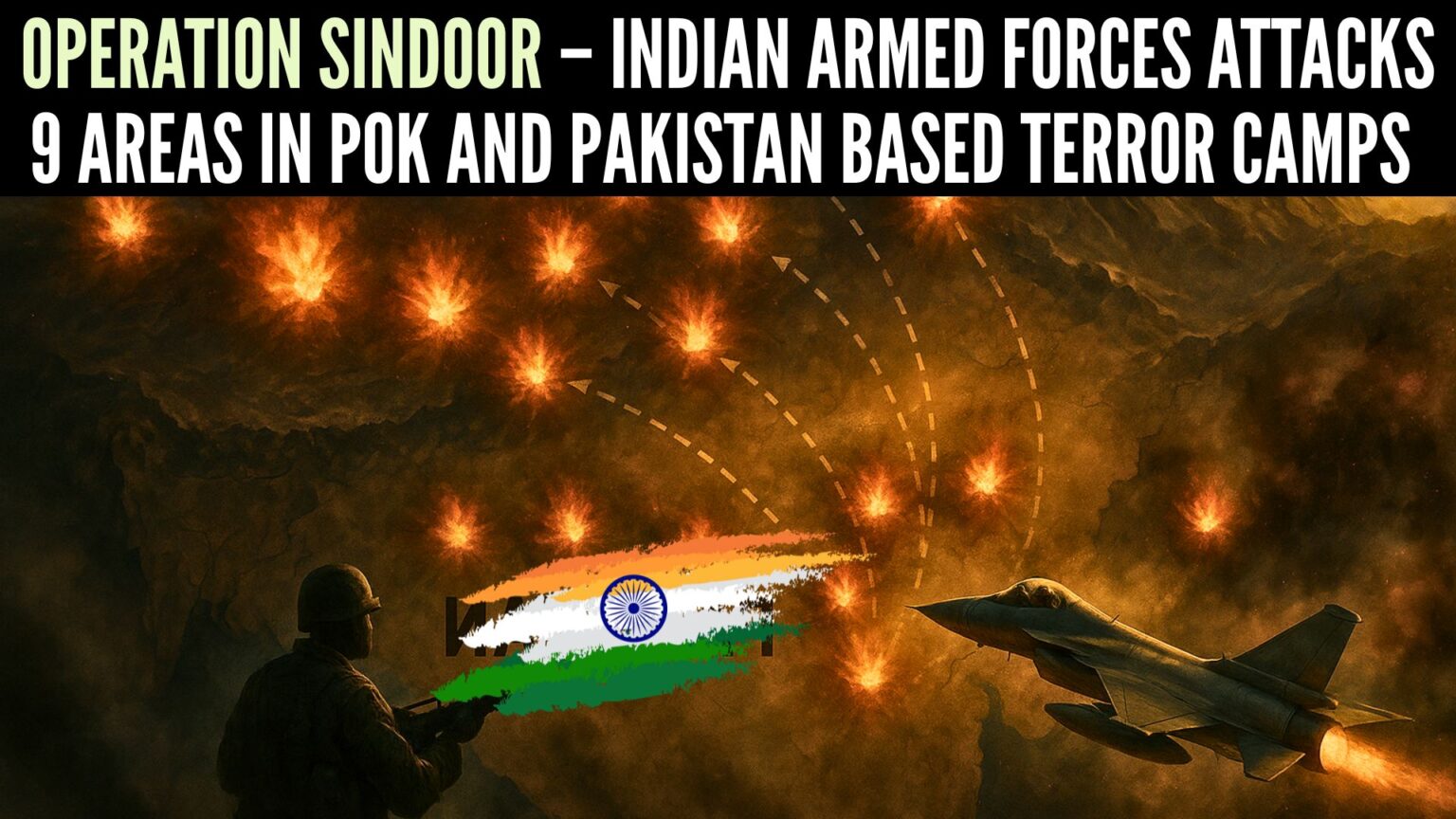 Operation Sindoor – Indian Armed Forces Attacks 9 Areas in PoK