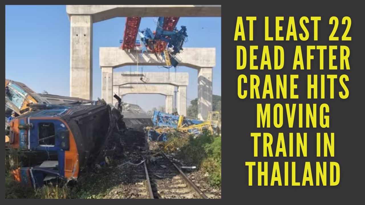 Crane crash on high-speed rail project derails Thai passenger train