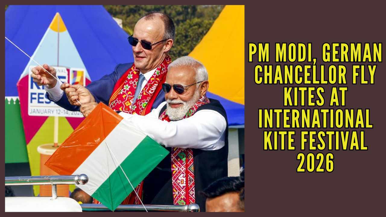 PM Modi Inaugurates International Kite Festival 2026, Flies Kites With ...